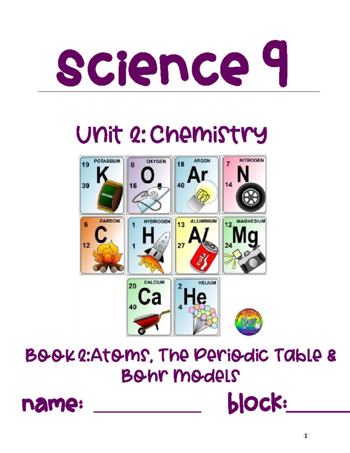 Book 2 - Atoms, Periodic Table & Bohr Models - Science 9 Notes - Studocu