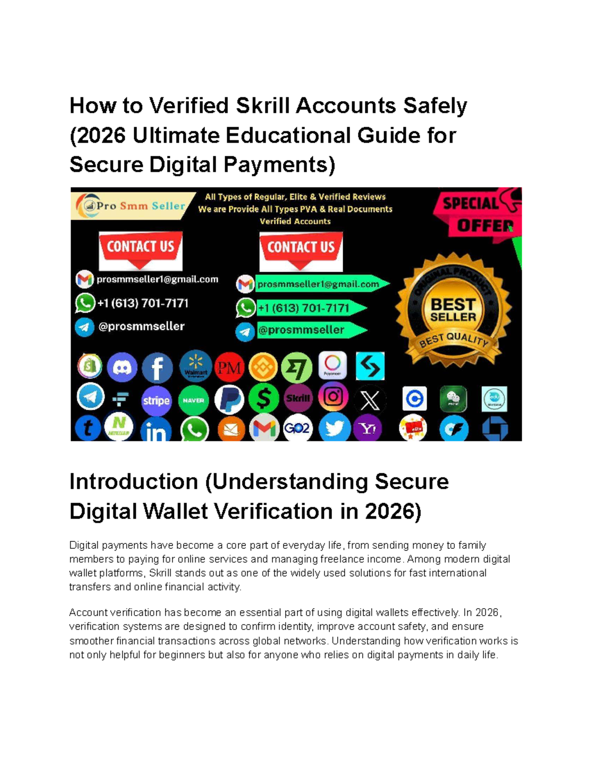 Skrill Account Verification Guide (2026): Safe Digital Payment ...