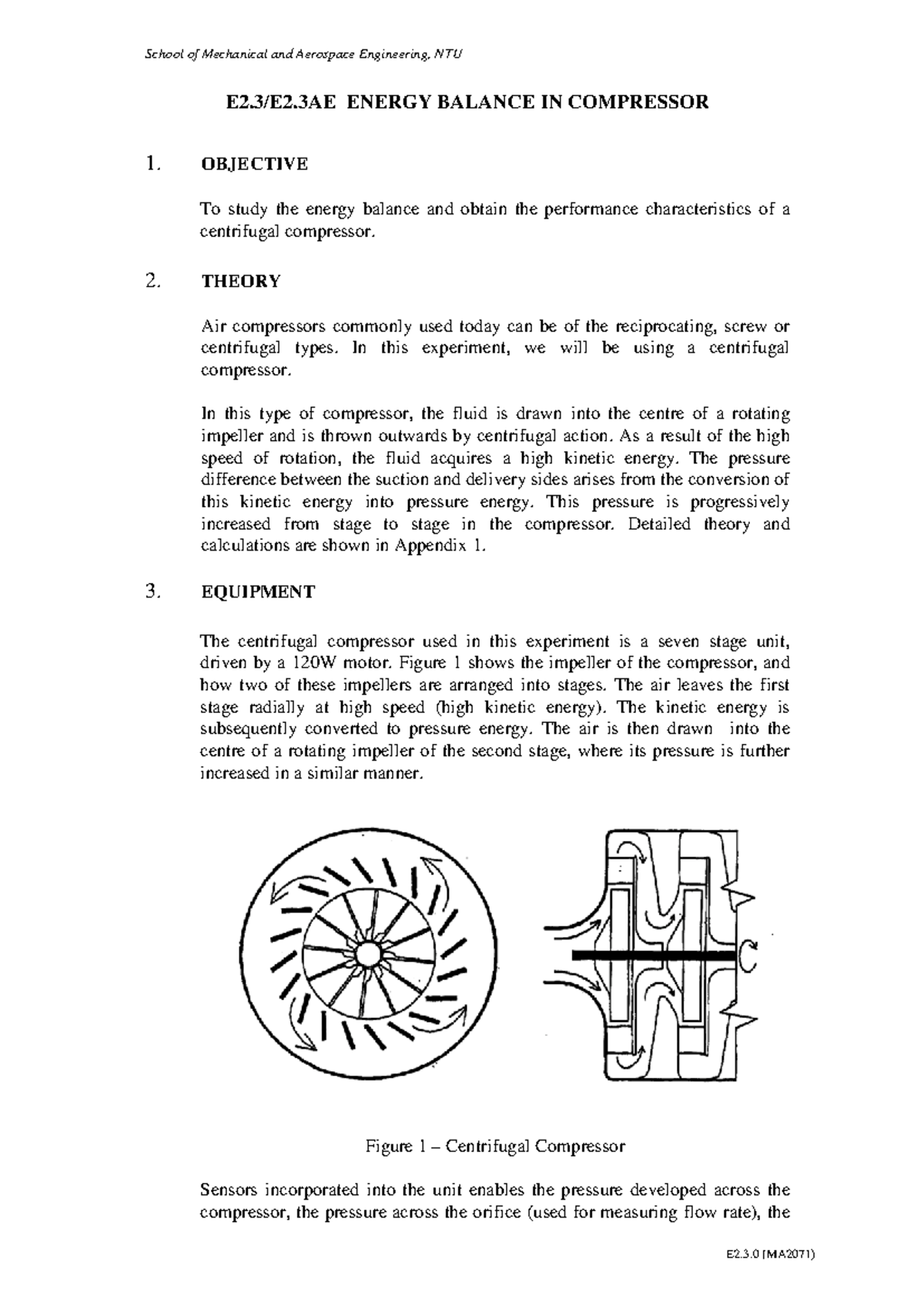E2.3.0 (MA2071) Energy Balance and Performance of Centrifugal ...
