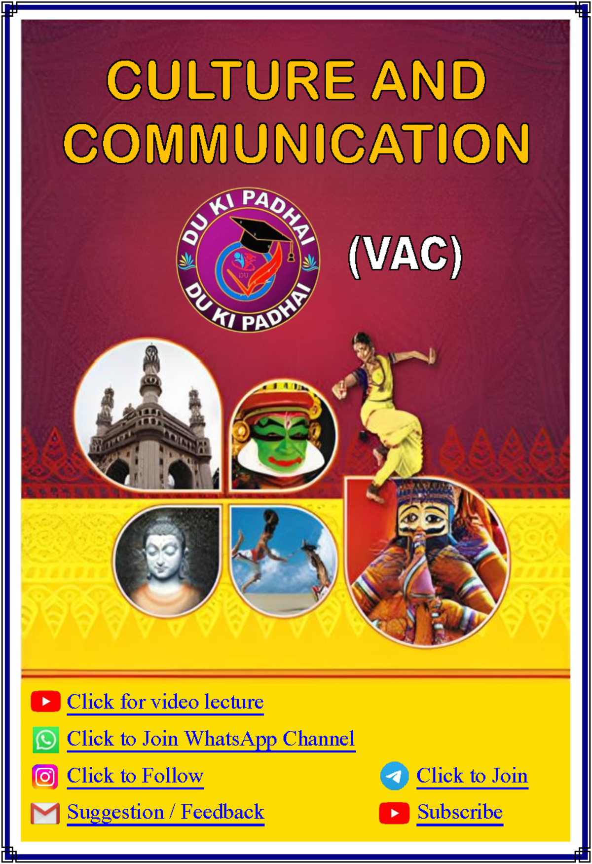 Unit 2: Developing Life Skills - Culture & Communication Study Material ...