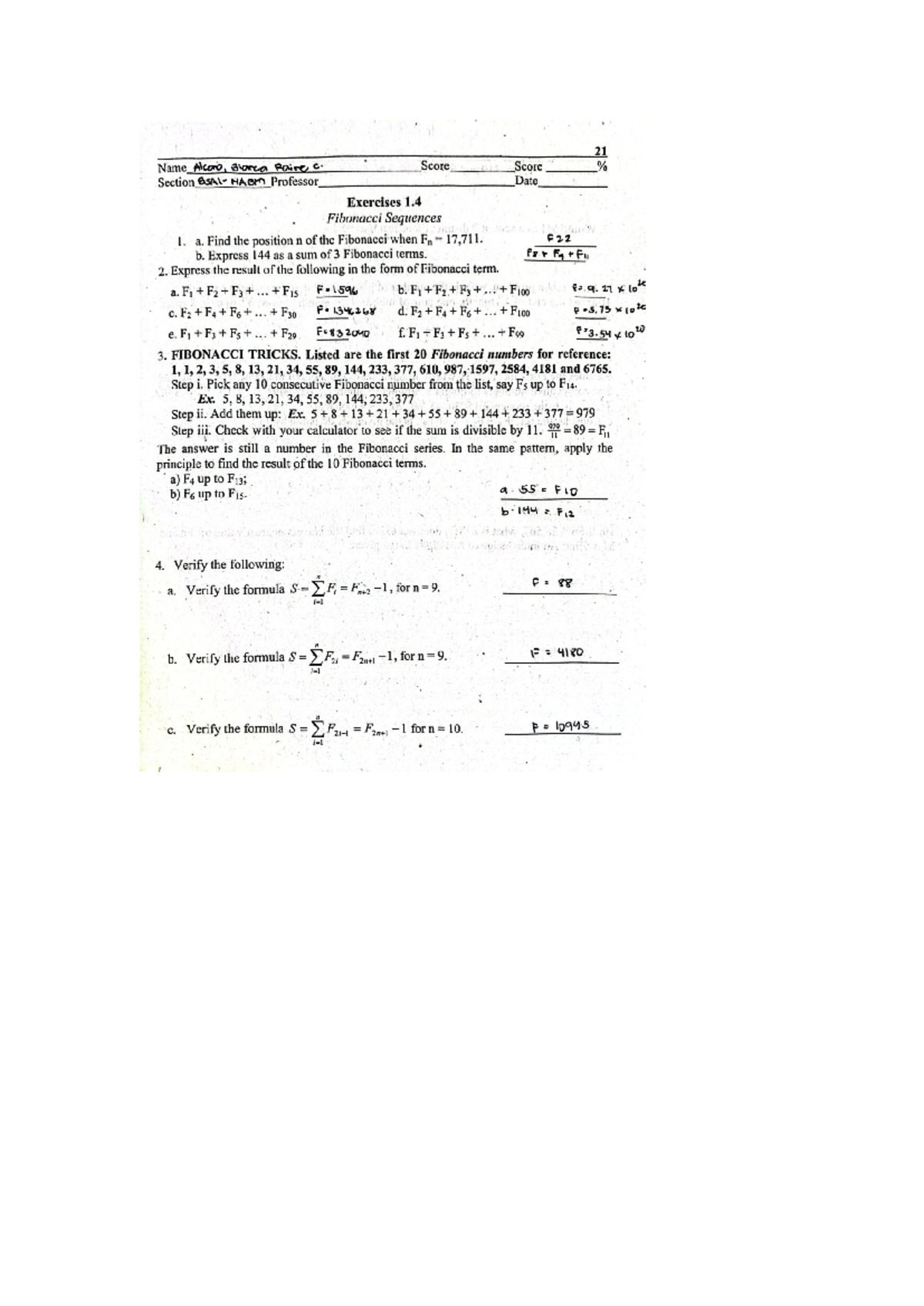Problem Set Module 1 - 21 Name Alcono, Bionce Raire Score Score Section ...