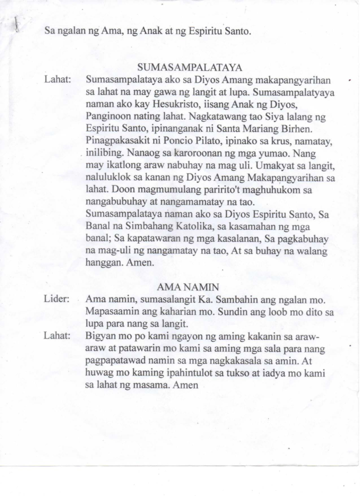 Dasal sa Patay: Panalangin para sa Kaluluwa ng Yumao - Studocu
