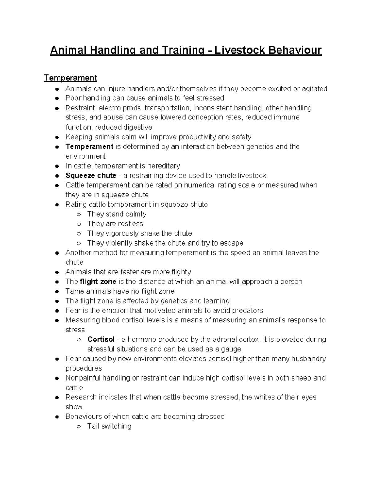 Animal Handling and Training: Livestock Behaviour Insights (AGRI 101 ...