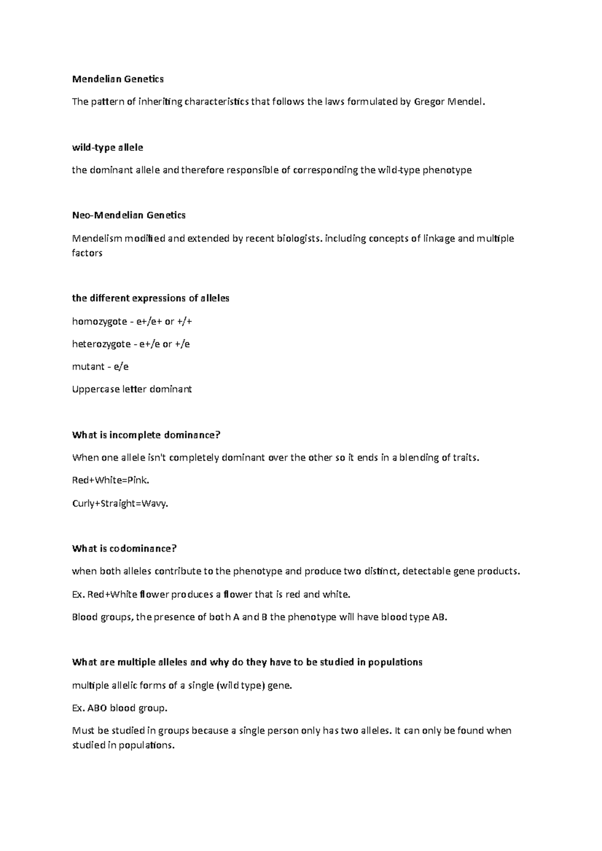 Genetics 202: Exam 2 Study Guide on Genetic Diseases and Inheritance ...