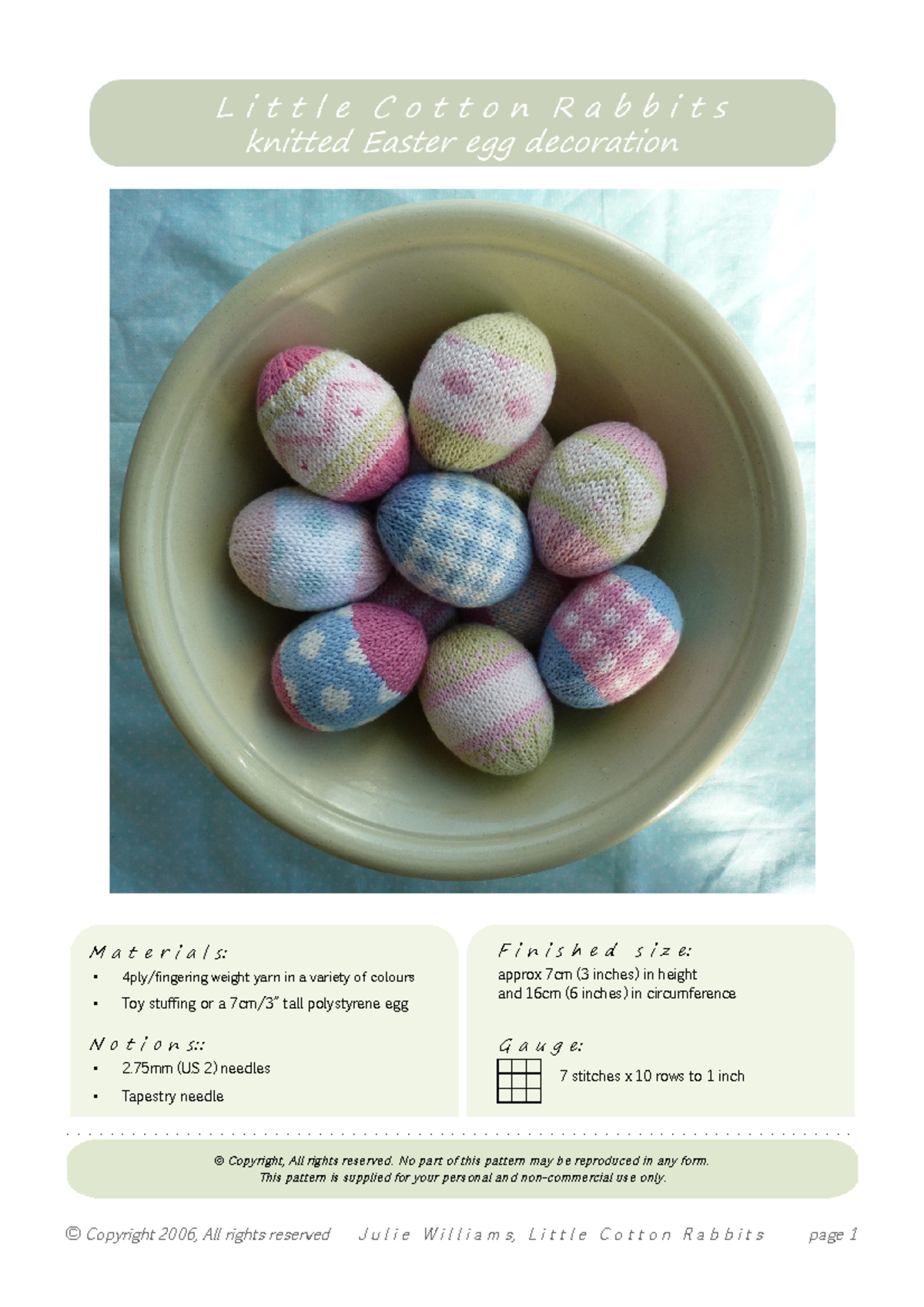 Easter Egg Knitting Pattern - 2 Needles Guide - Studocu