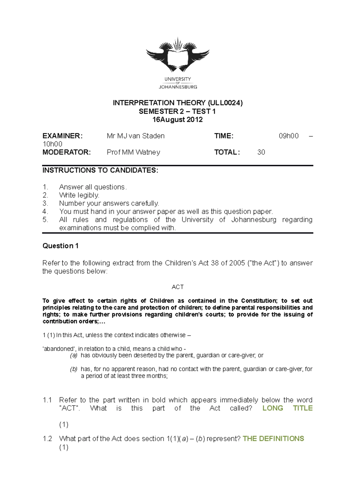 Interpretation act - INTERPRETATION ACT 33 OF 1957 (English text signed ...