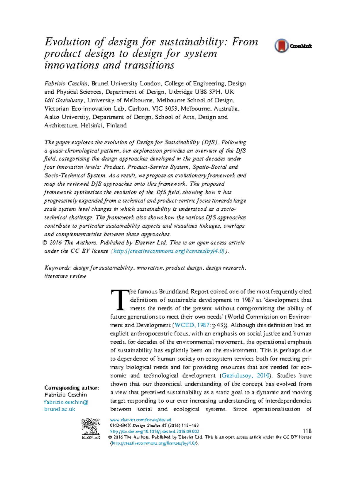 Evolution of Design for Sustainability: Frameworks and Innovations ...