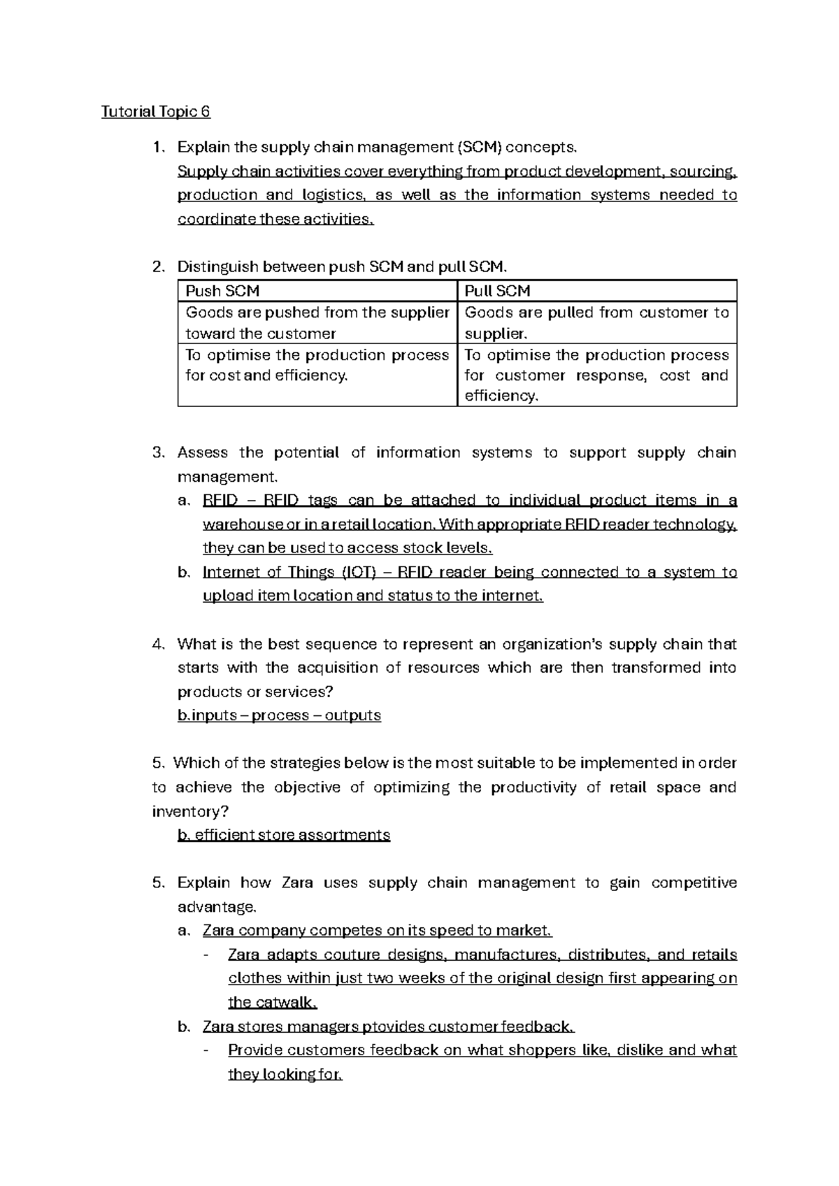 TUTO ISP530 - Supply Chain Management Concepts and Case Study Insights ...