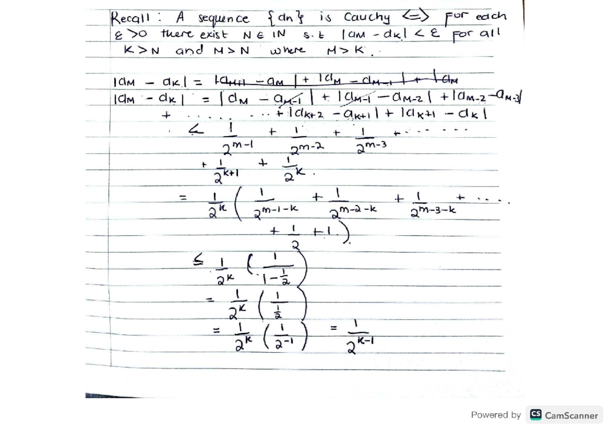 Unit 4: Open and Closed Sets in Cauchy Sequences - Studocu