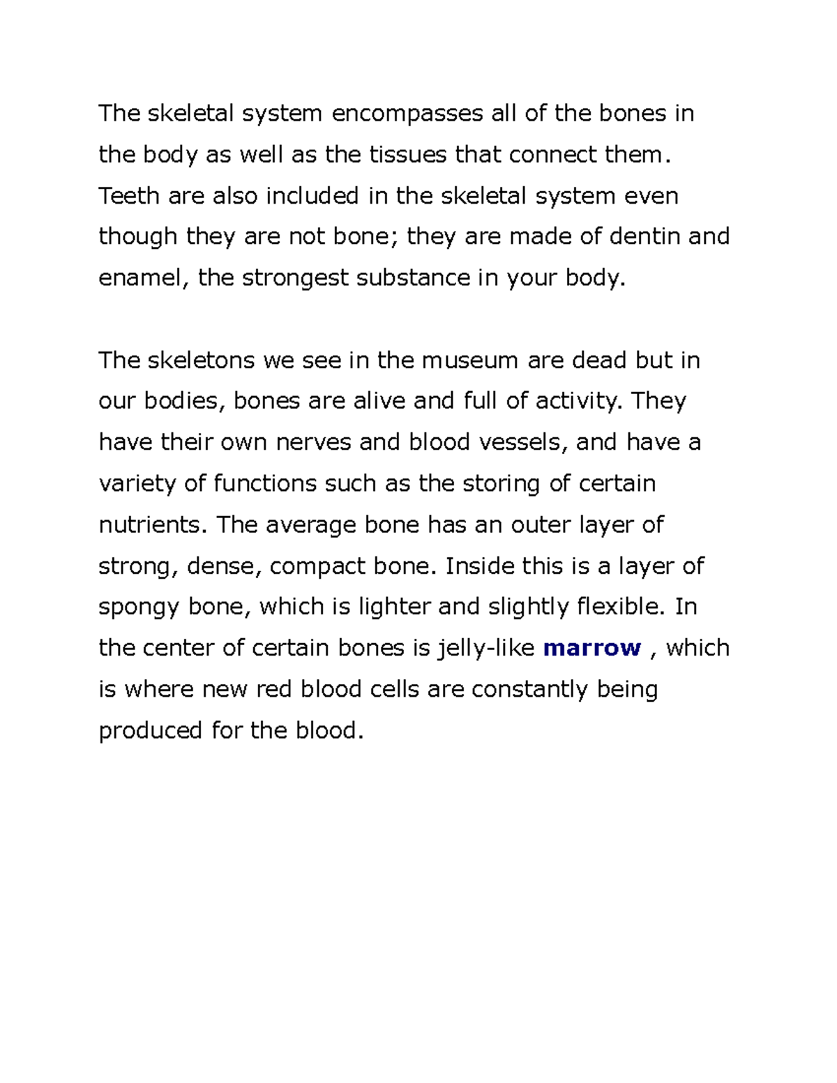 Understanding the Human Skeletal System: Structure & Function (BIO101) - Studocu