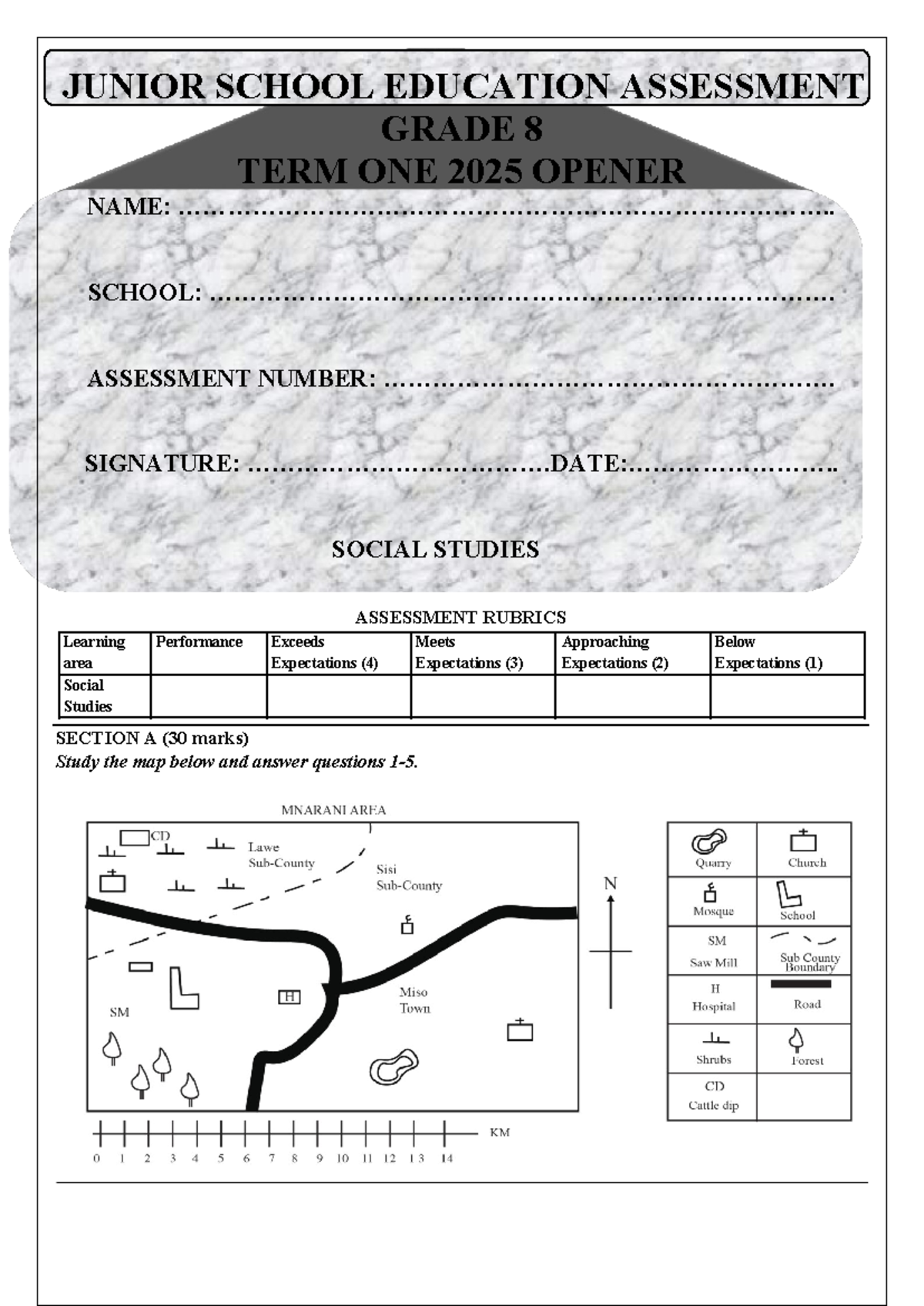 G8 Social Studies - Term 1 Assessment Notes for Grade 8 - Studocu