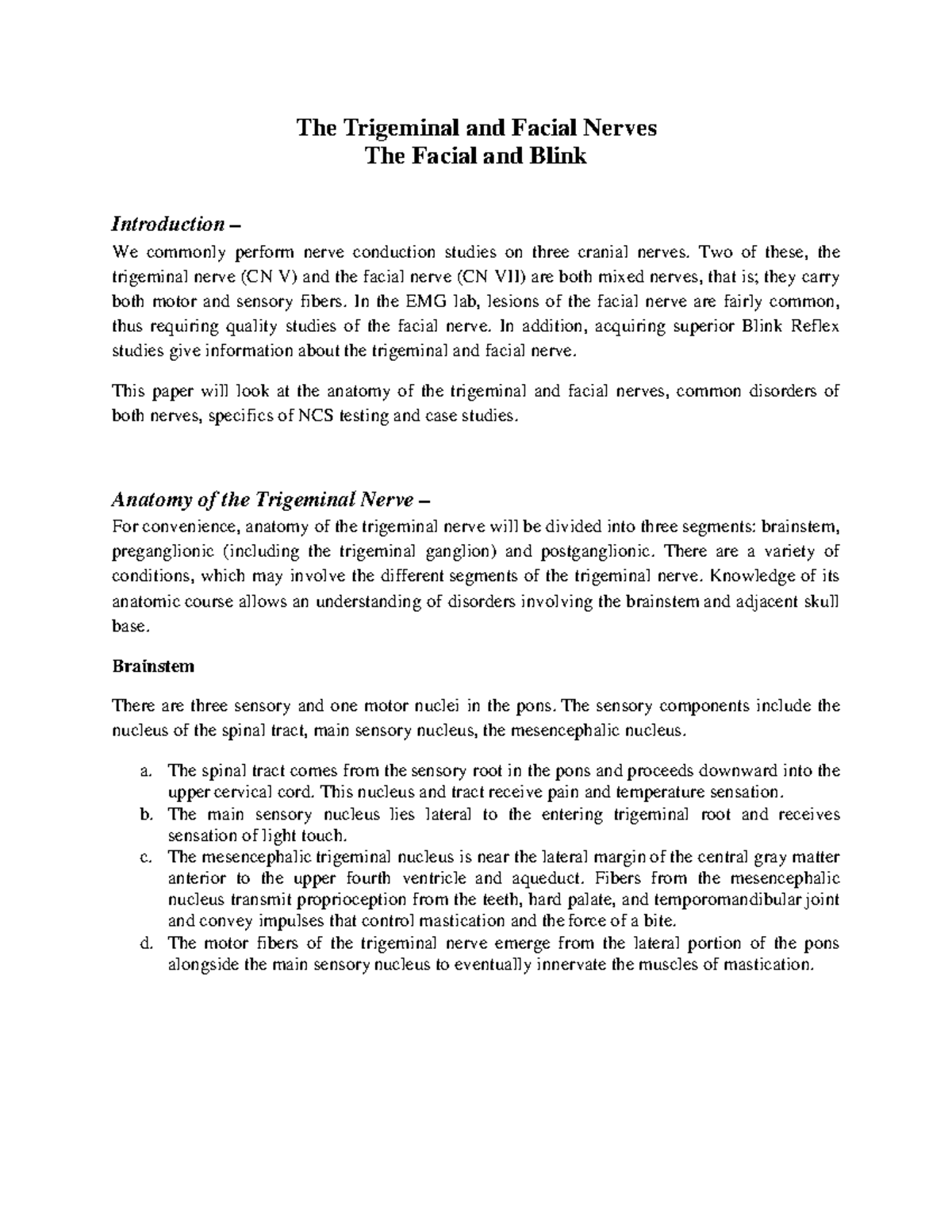 Facial and Trigeminal Nerves: Anatomy, Disorders, and NCS Insights (MED ...