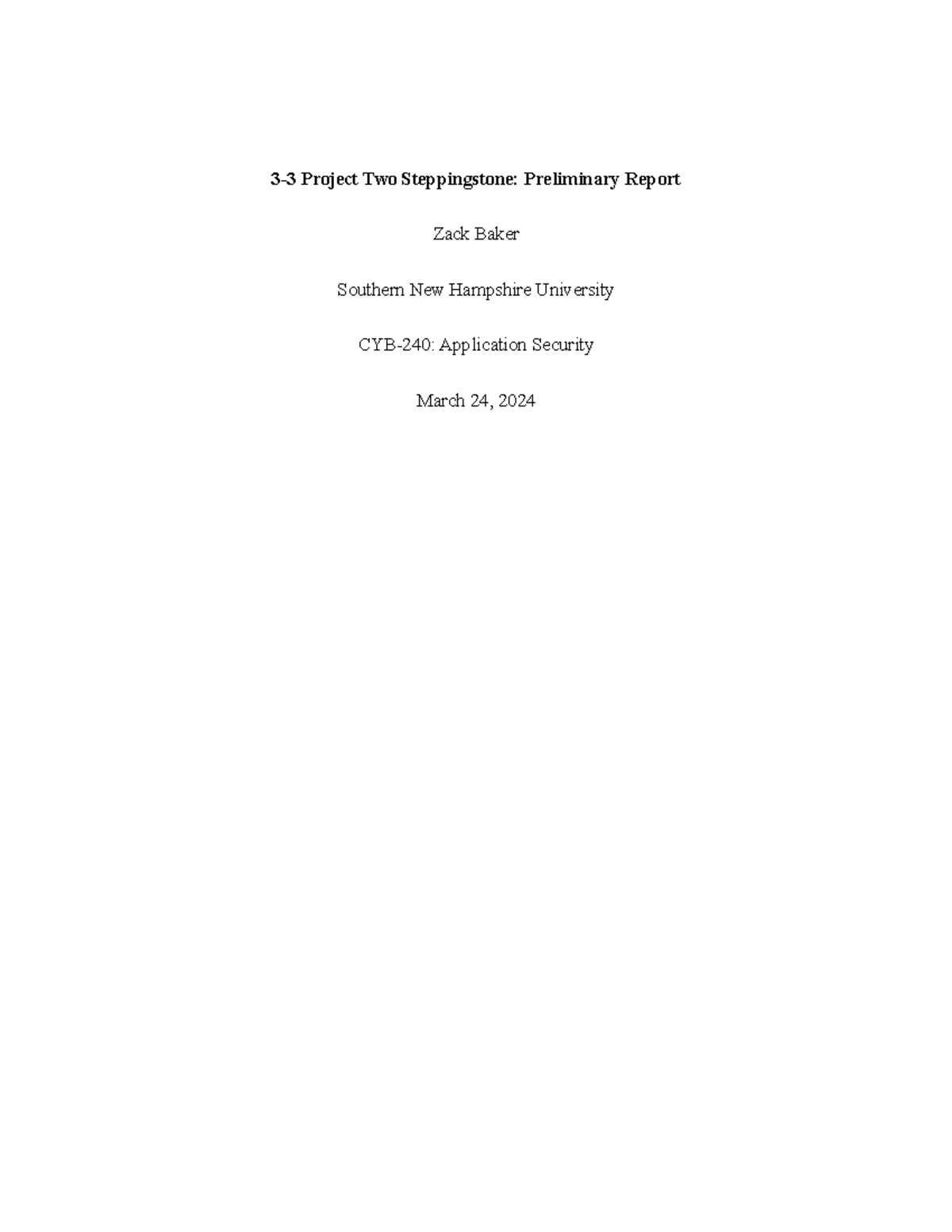 CYB 240 Project One - Vulnerability Identification & Mitigation Report ...