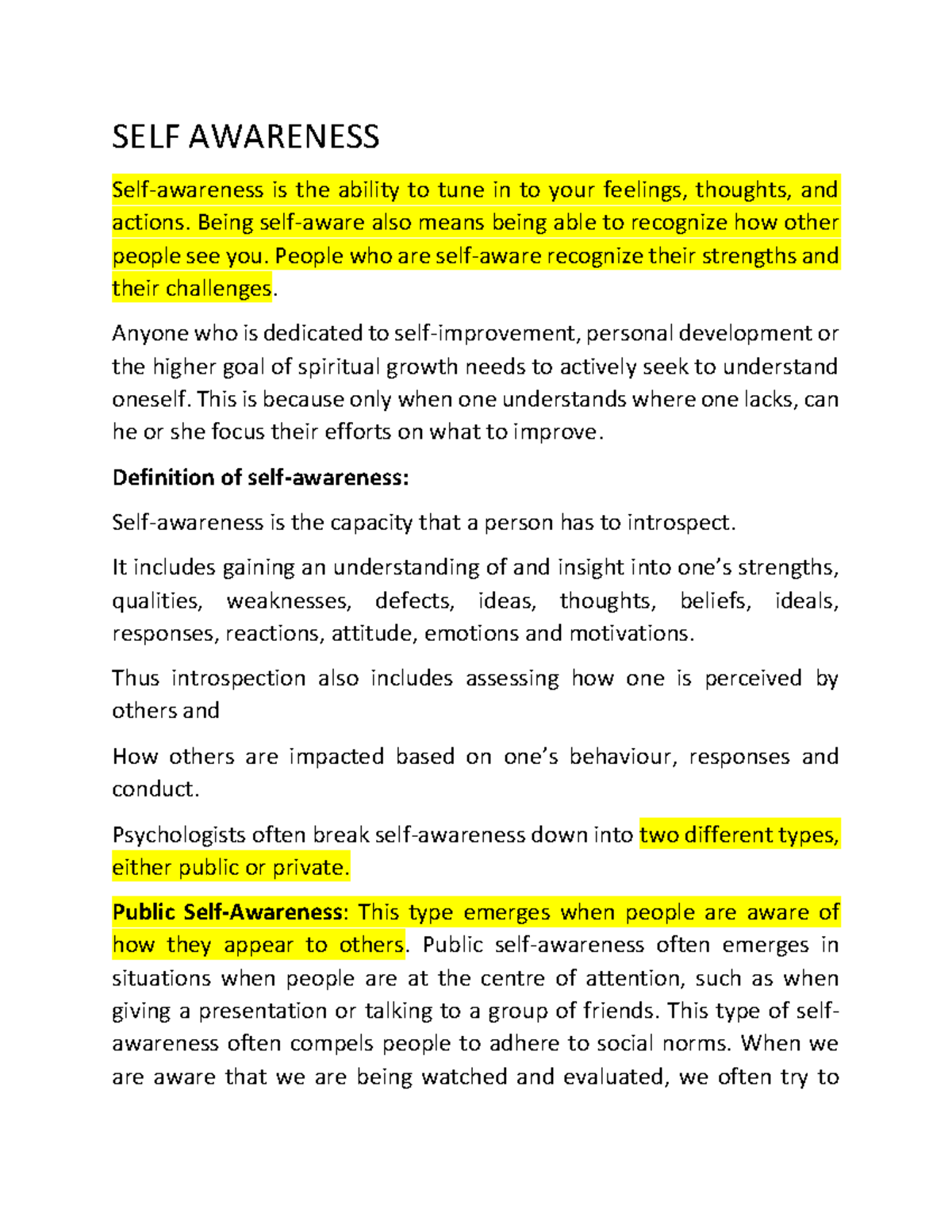 Life Skills Module 3: Self-Awareness & Effective Communication ...