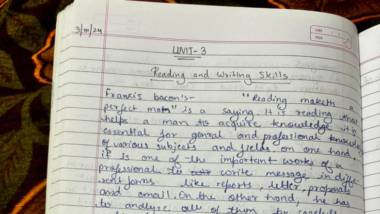 Unit 3 Reading & Writing Skills Notes - BAS105 - Studocu