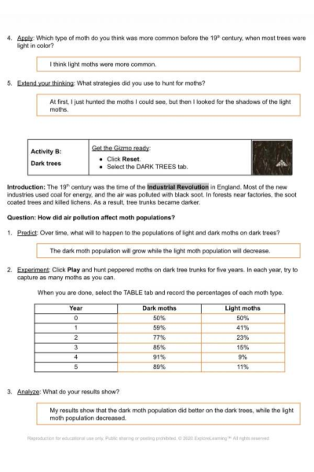 Evolution: Natural & Artificial Selection Gizmo Guide (Activity B ...