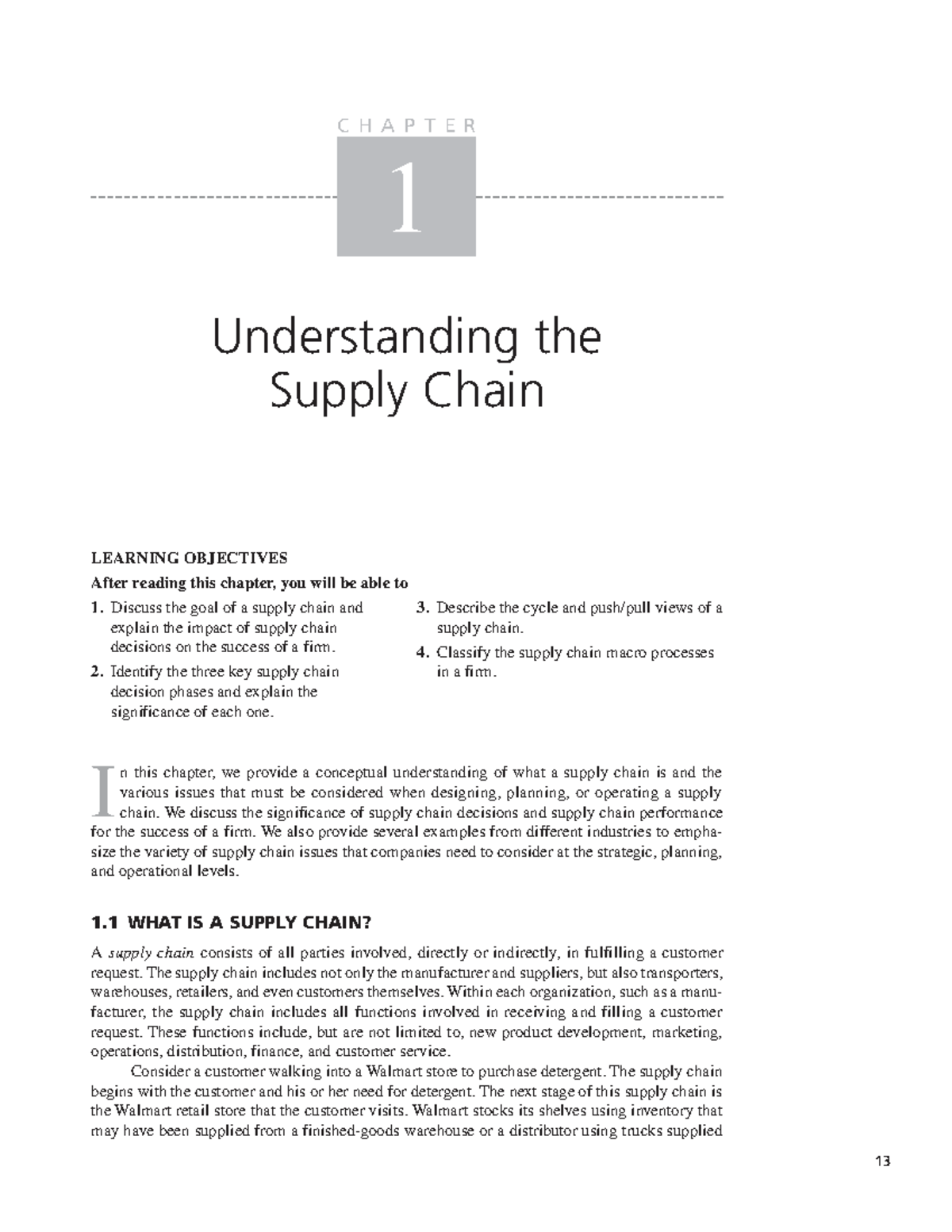 Unit 1 - Chapter 1: Understanding the Supply Chain Concepts and ...