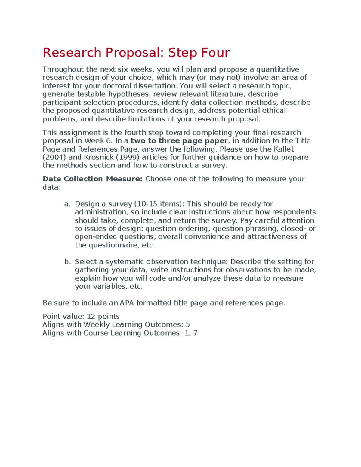 RES7400 Research Proposal: Step Four - Survey Design on Social Media ...
