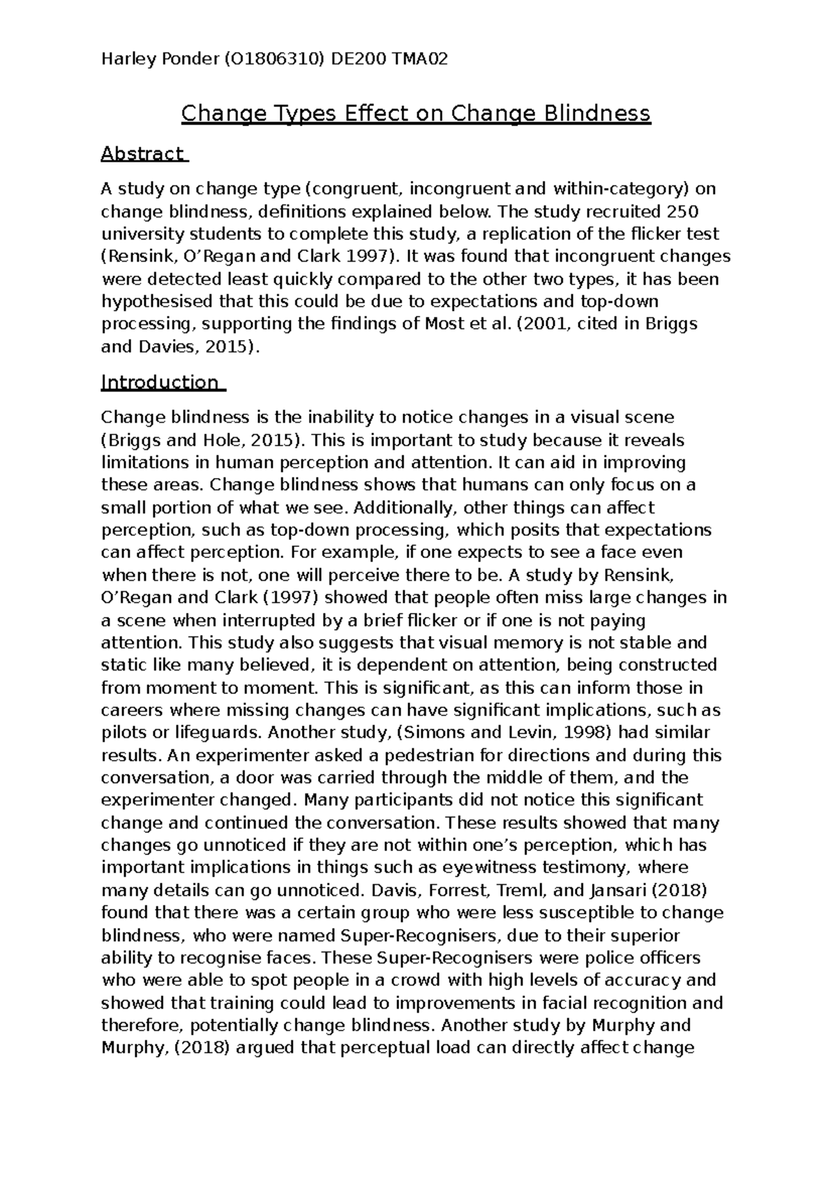 DE200 TMA02 - Impact of Change Types on Change Blindness in Perception ...