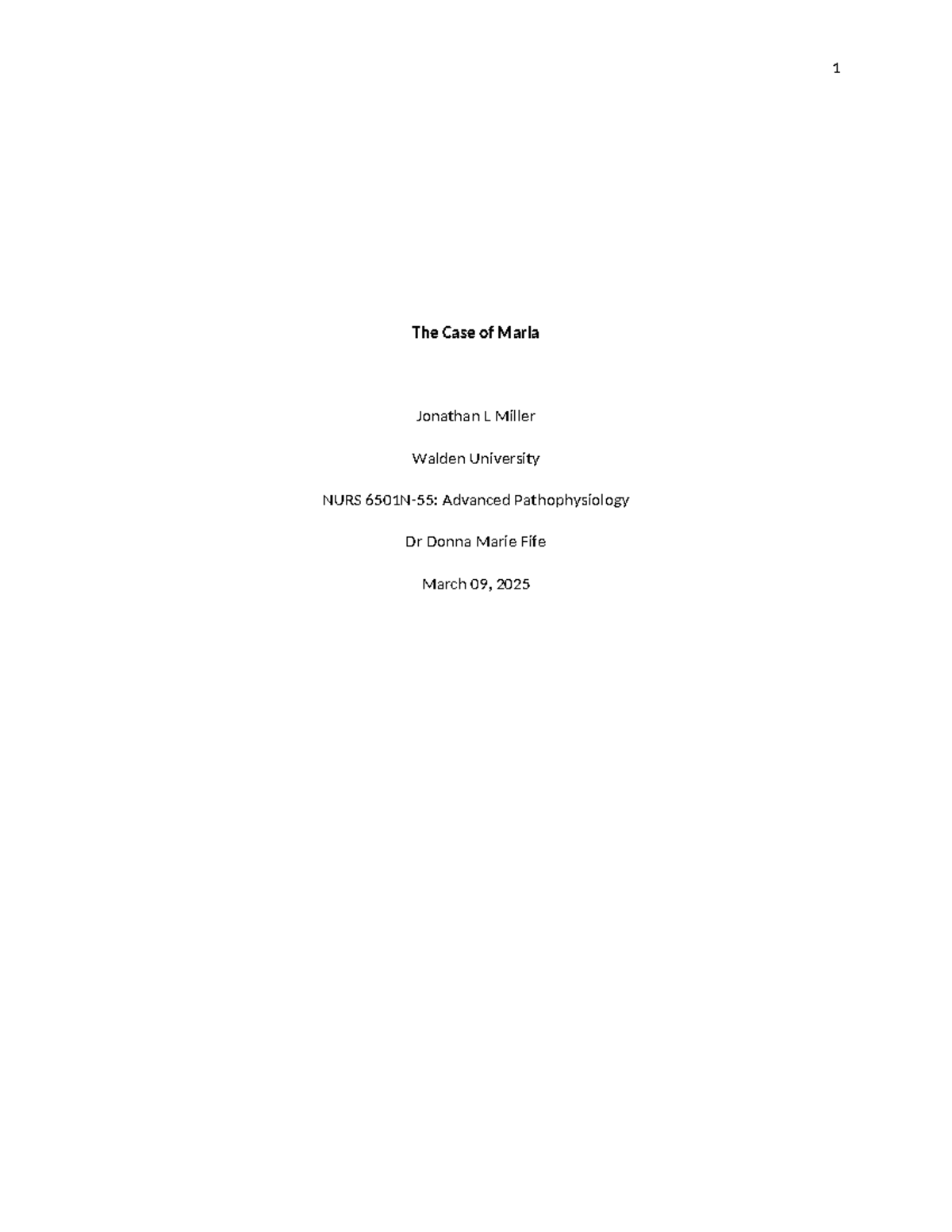 NURS 6501N-55 Case Study: Maria and the Impact of the SOD1 Mutation ...