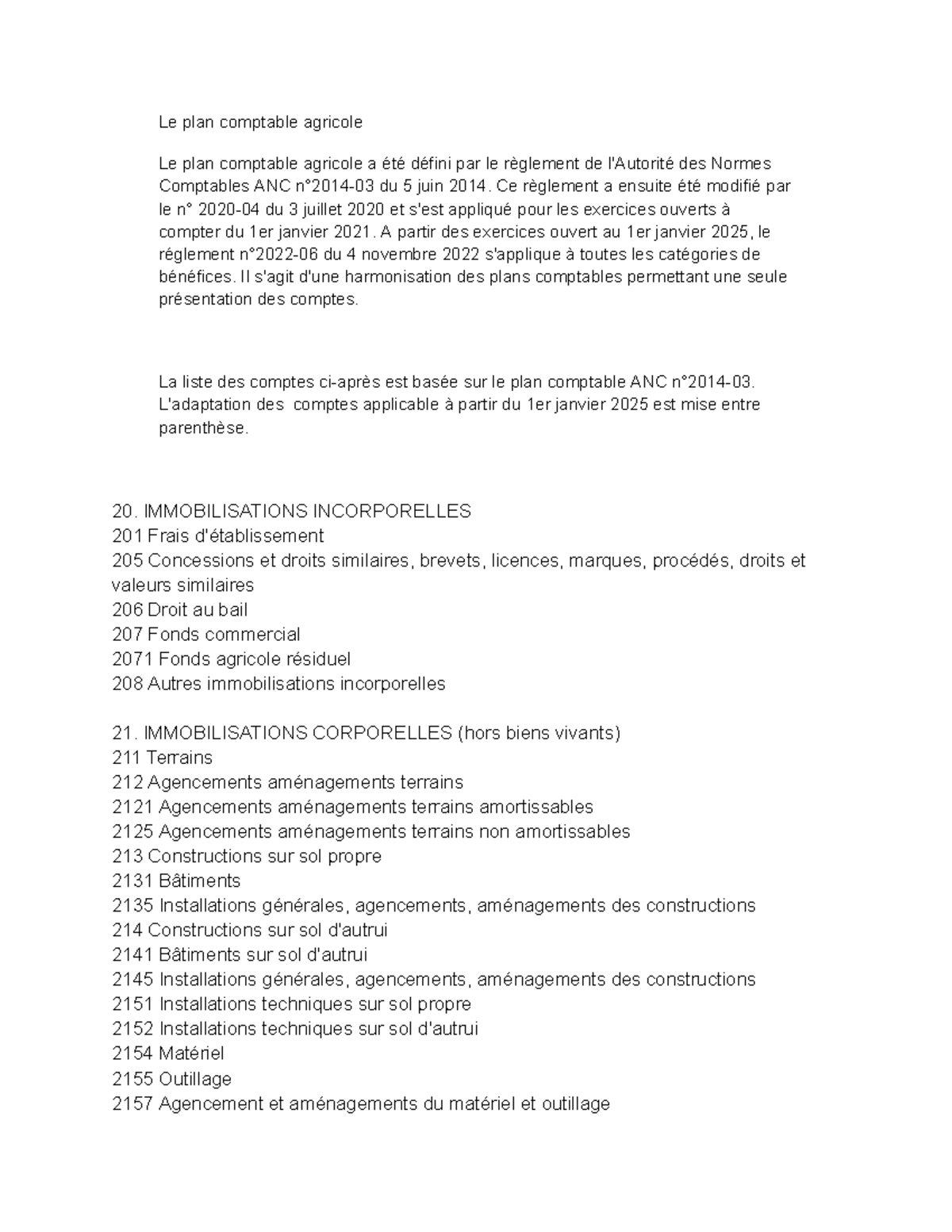 PCA - Préparation du DCG sur le Plan Comptable Agricole - Studocu