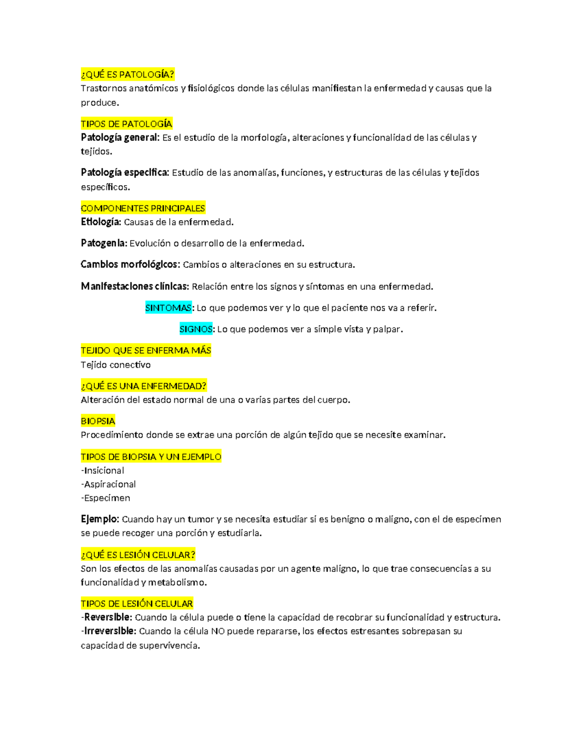 Guía de Patología: Examen Integral para Estudiantes de Medicina - Studocu