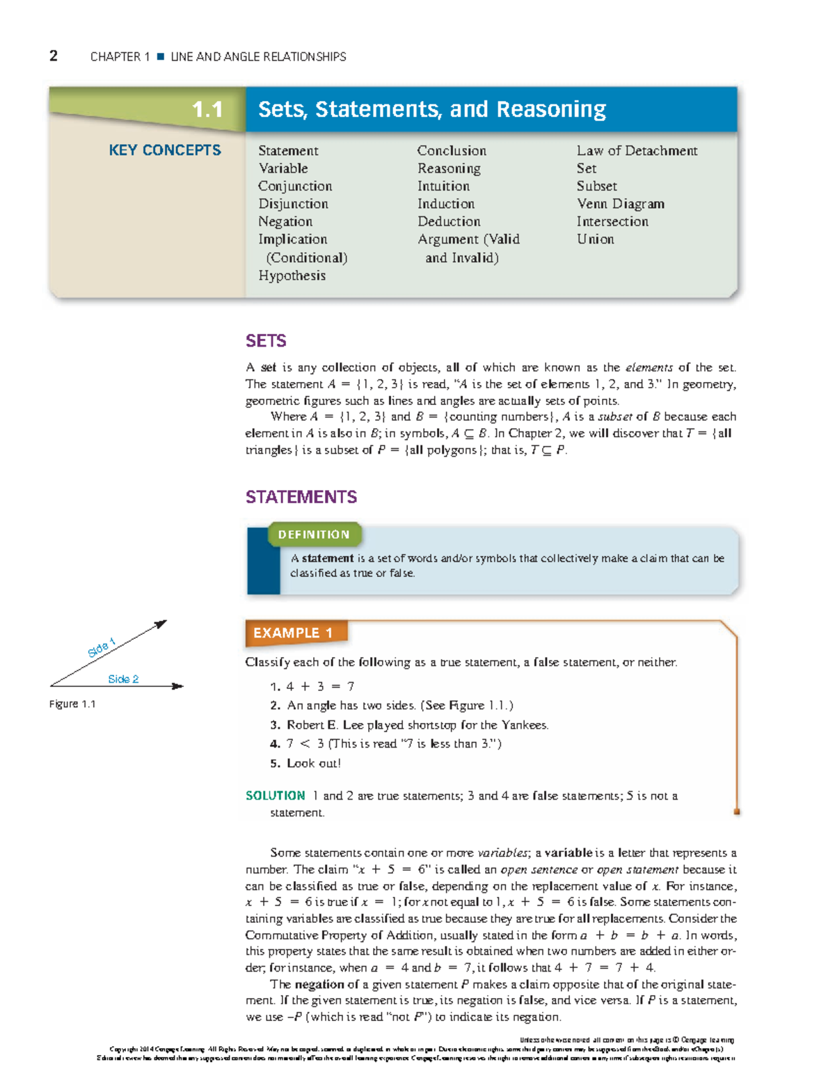 The Modern Axiomatic System - 2 CHAPTER 1 LINE AND ANGLE RELATIONSHIPS ...
