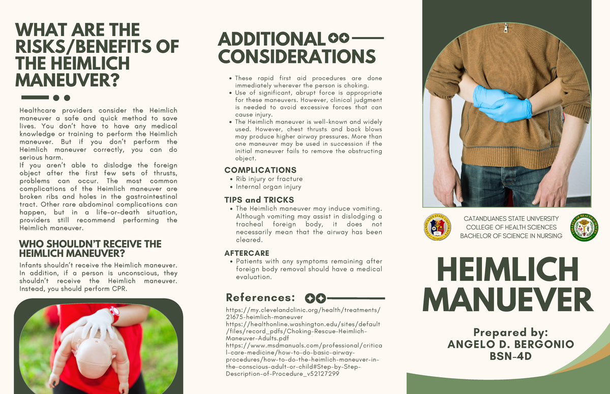 Heimlich-manuever - Heimlich maneuver brochure - References ...