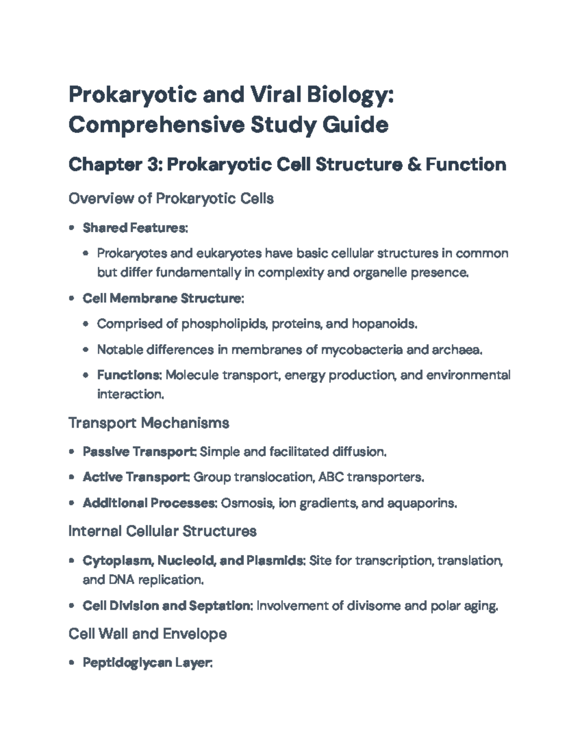 Prokaryotic & Viral Biology Study Guide: Structure, Growth & Function ...