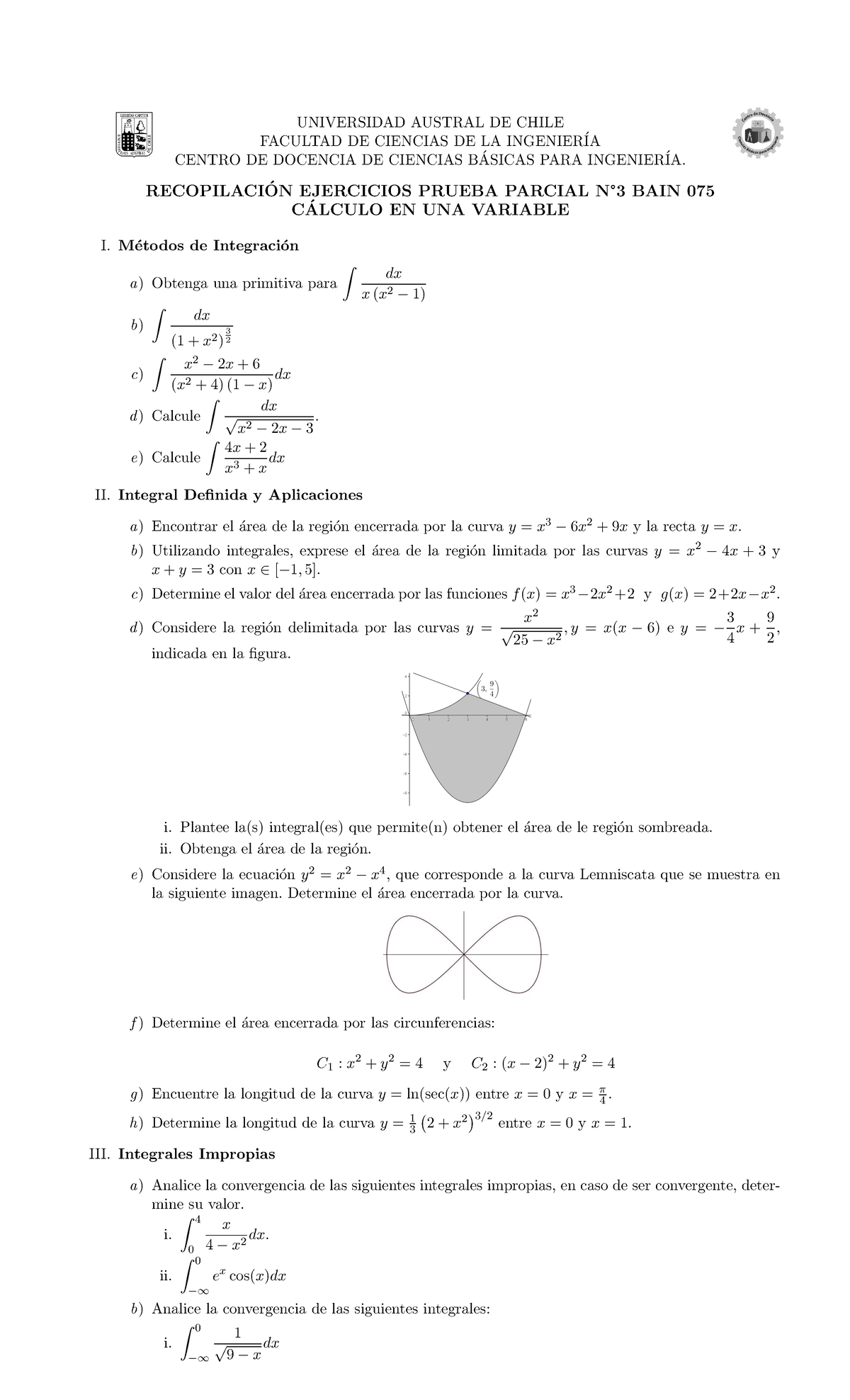 PP3 Recopilación Ejercicios PP3 - UNIVERSIDAD AUSTRAL DE CHILE FACULTAD ...