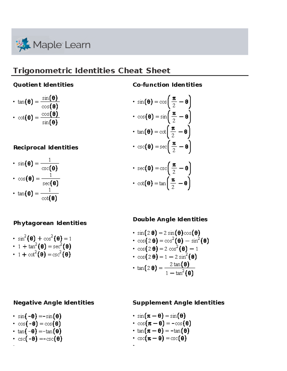 Trigonometric-Identities ...