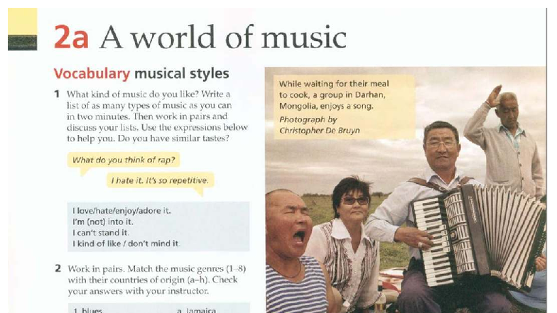 2a-2b UNIT 2 LIFE 4 - Music Vocabulary and Genres Discussion - Studocu