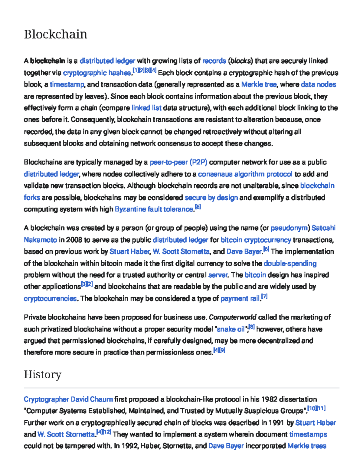 Blockchain Technology Overview: Concepts, History, and Applications ...