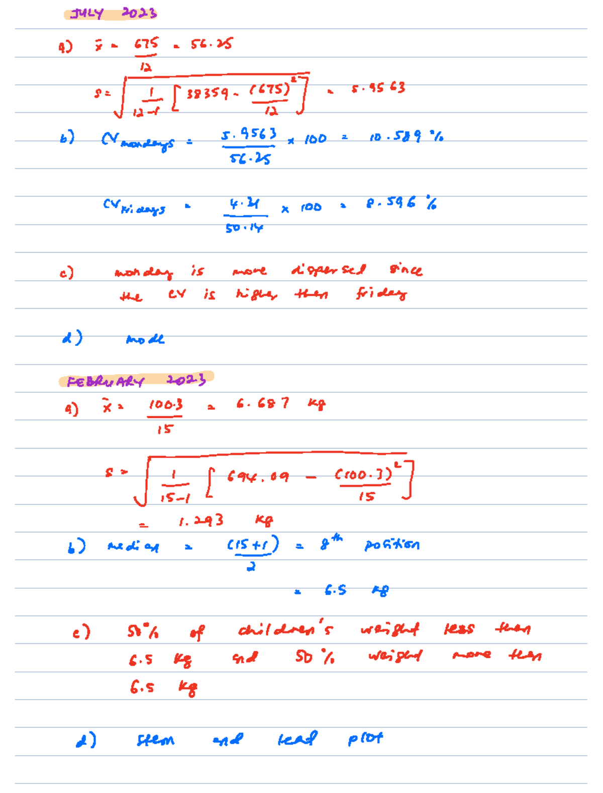 Statistical Analysis Exercise 2: Data Insights and Observations - Studocu