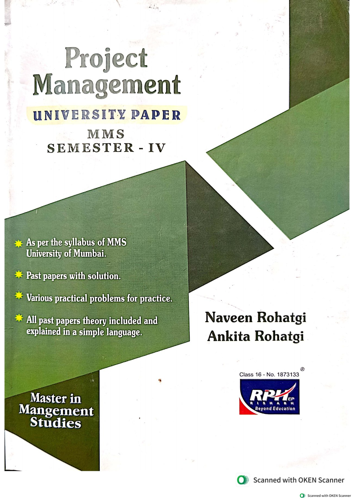 Project Management Overview: Past Papers & Key Concepts (MMS Sem. IV ...
