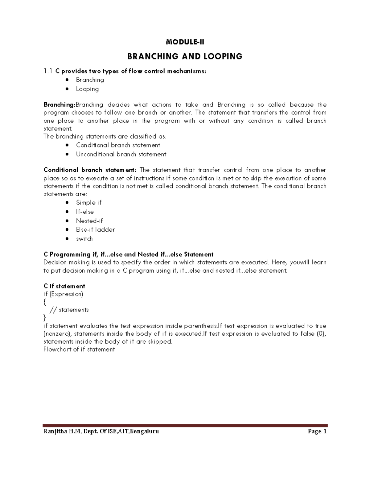 Module 2 Conditional Statements And Unconditional Statementsppt