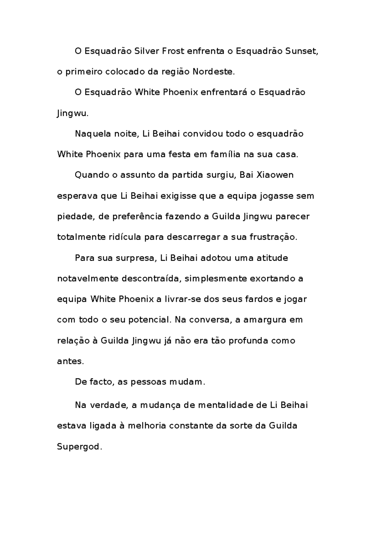 O Esquadrão White Phoenix e a Mudança de Mentalidade de Li Beihai - Studocu