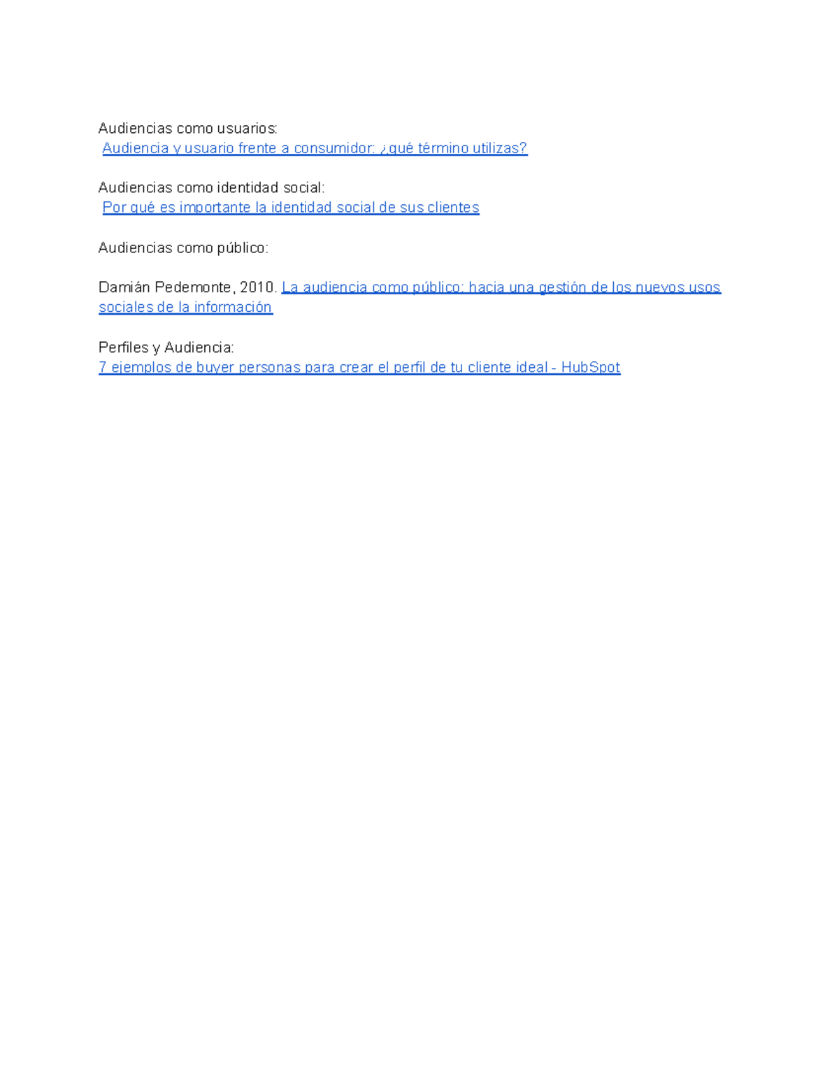 Bibliografía Complementaria Clase 1 - Audiencias - Análisis y ...