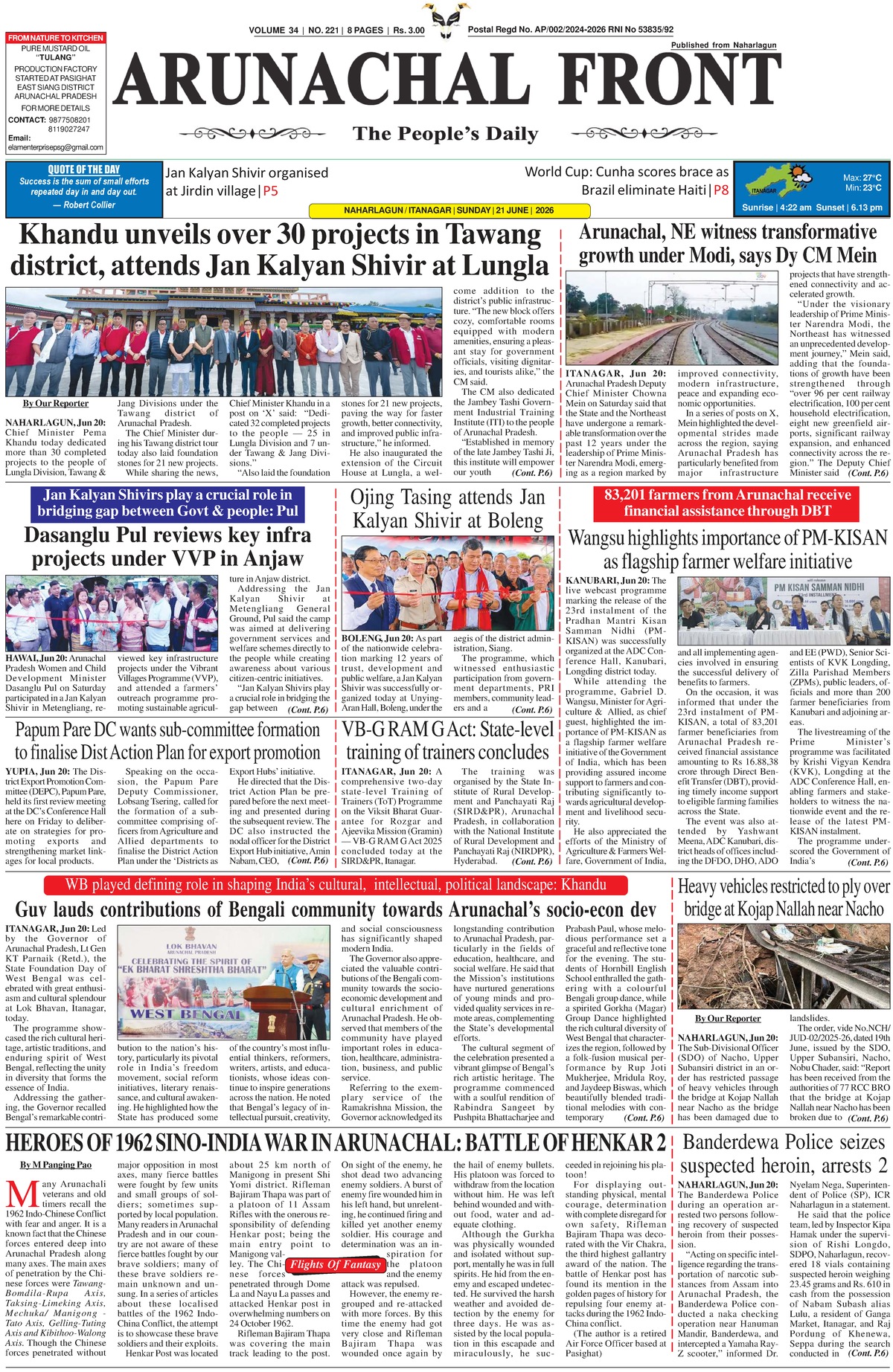 "AF 21 June 2026: Highlights of Jan Kalyan Shivir and Local ...