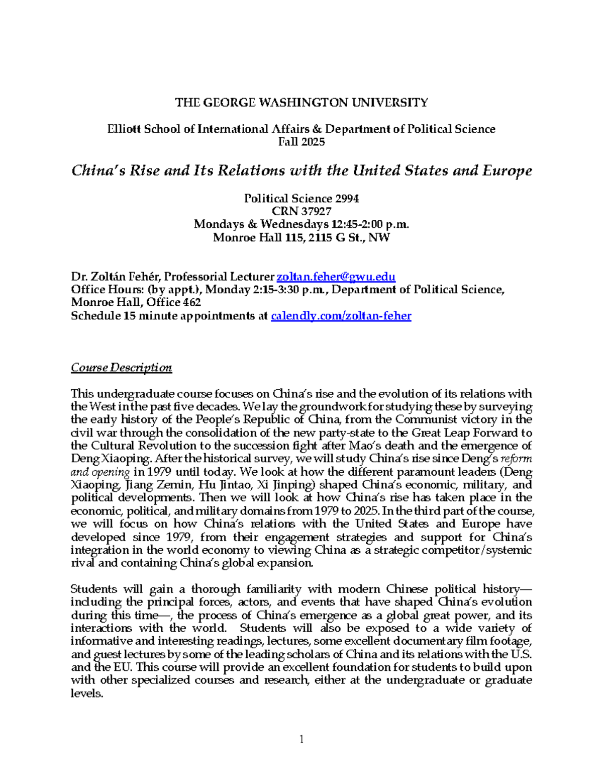 PSC 2994 Final Exam Notes: Rise of China & US-Europe Relations - Studocu