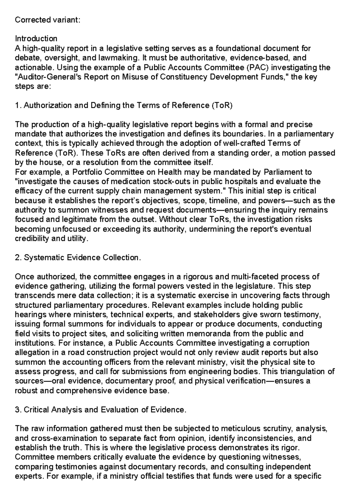 Legislative Report Writing: Key Steps and Best Practices (Course Code ...