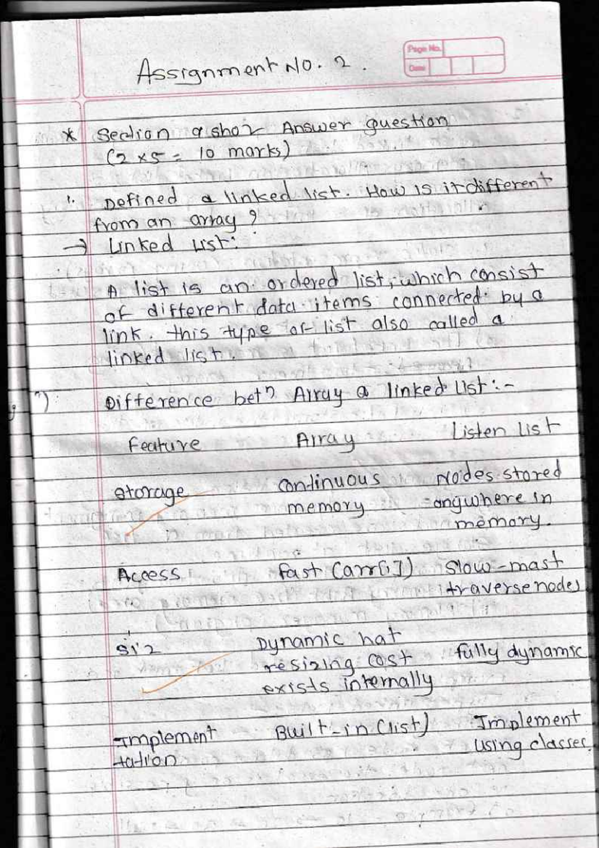 Assignment 2: Linked Lists Concepts and Python Implementation - Studocu
