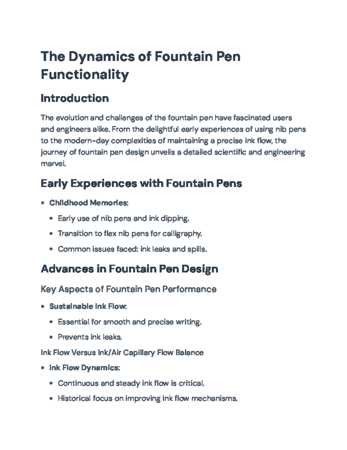 The Dynamics of Fountain Pen Functionality: Design & Performance ...