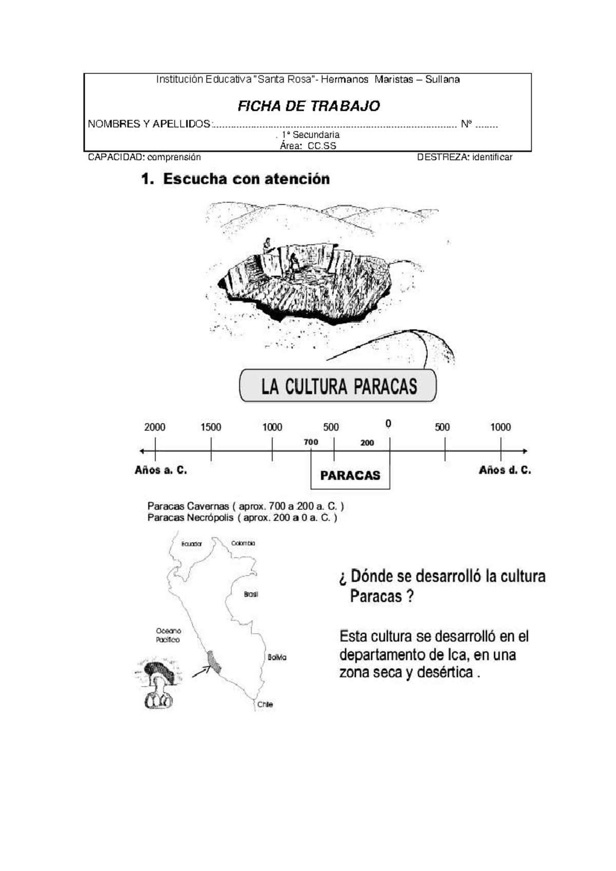 101936104-Ficha-Cultura-Paracas - Comprensión y redacción de textos 2 ...