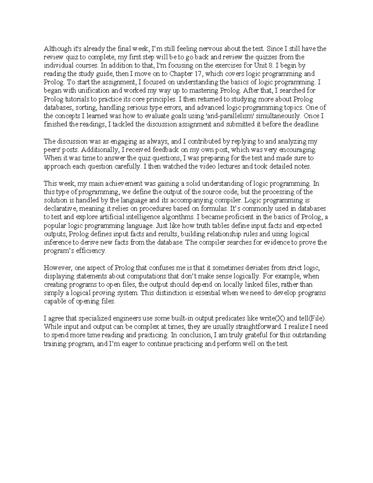 CS 4402 Final Review: Mastering Logic Programming & Prolog - Studocu