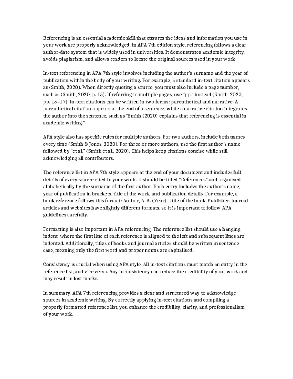 APA7 Referencing Guide: Mastering Academic Integrity and Citations ...