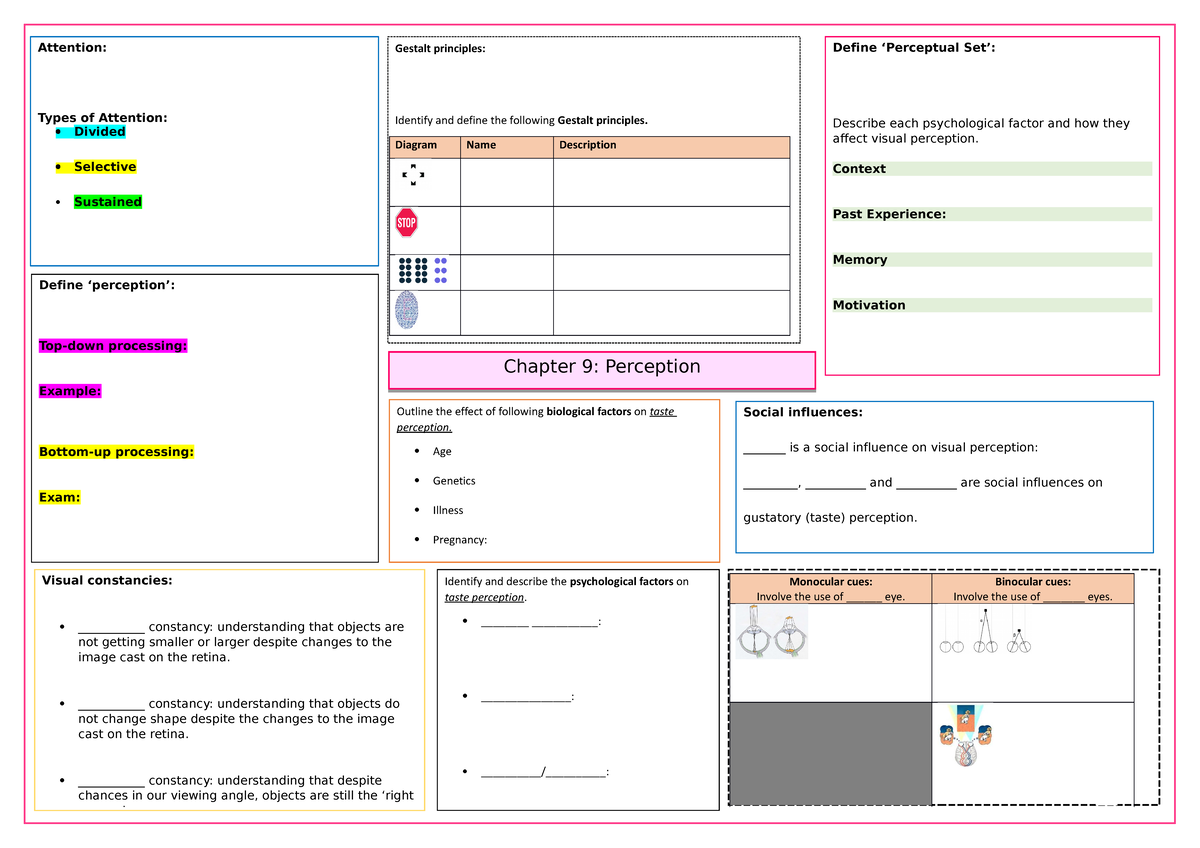 Psychological Perception Insights - U2 AOS 2 Chapter 9 Summary - Studocu