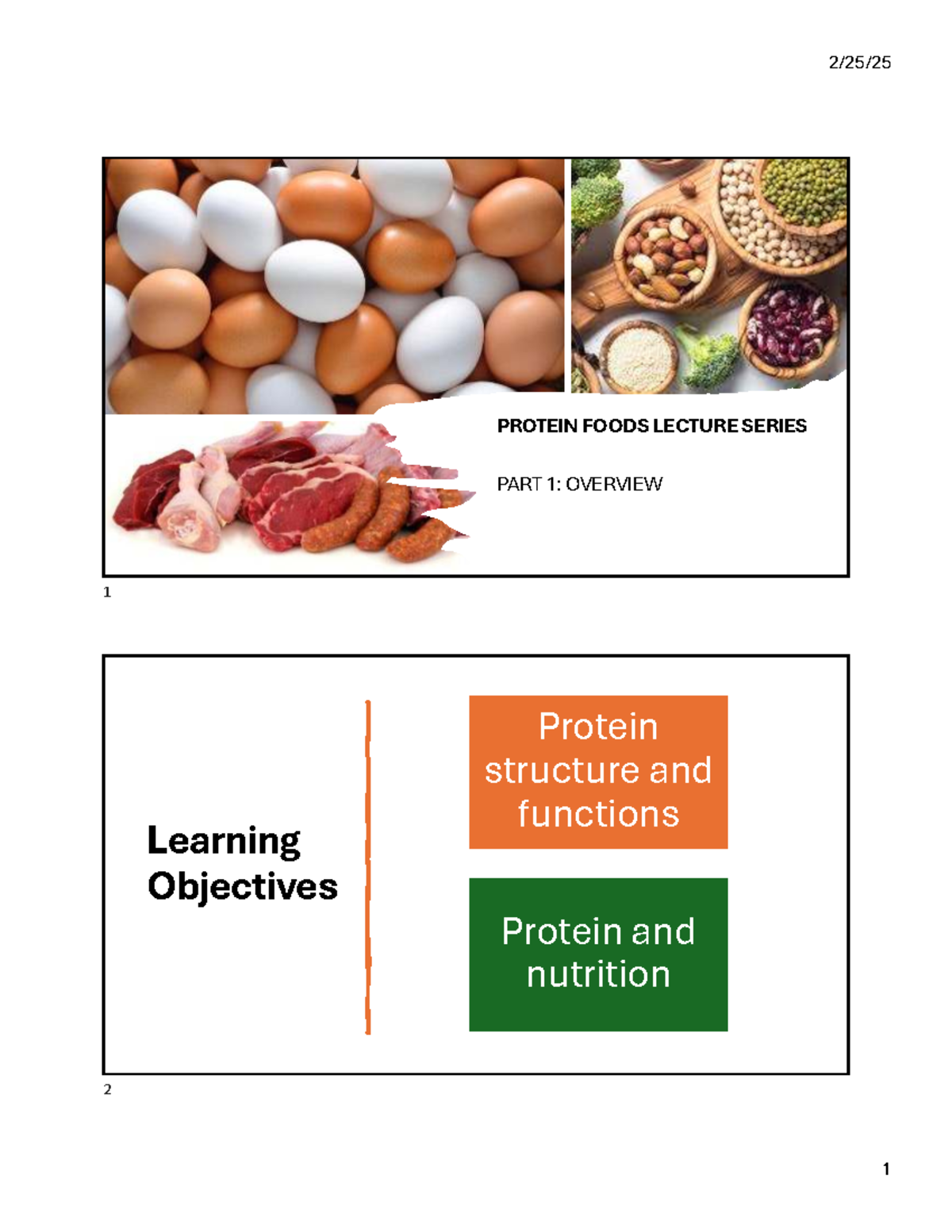 Protein Foods Lecture Series: Meat & Poultry Overview (FDSC 101 ...
