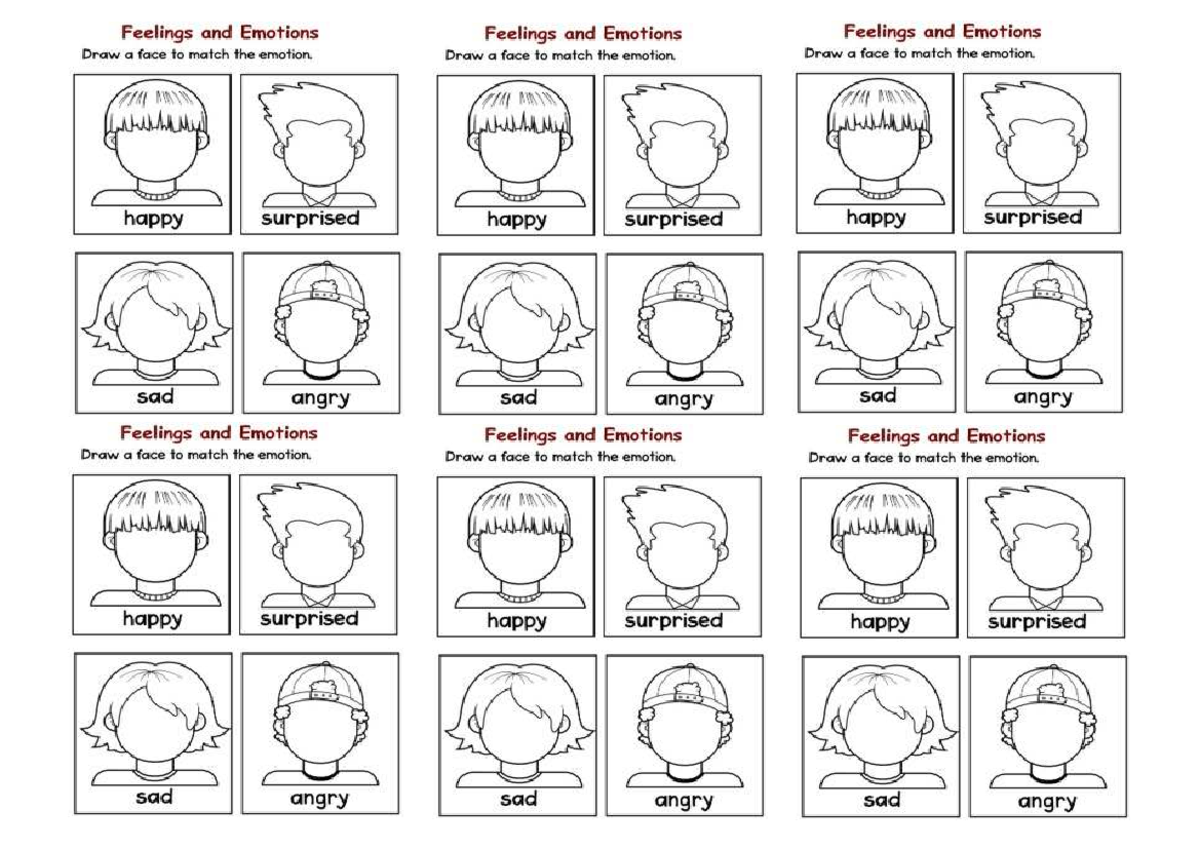 Emociones para Colorear: Dibuja Caras que Reflejen Sentimientos - Studocu