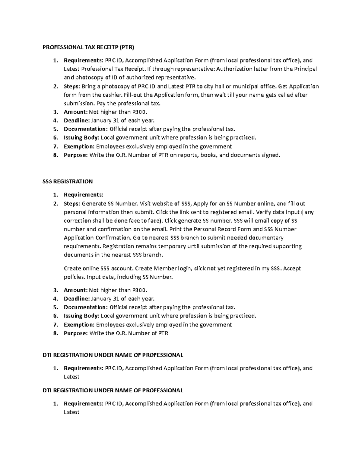 How to Secure Professional Tax Receipt - PROFESSIONAL TAX RECEITP (PTR ...